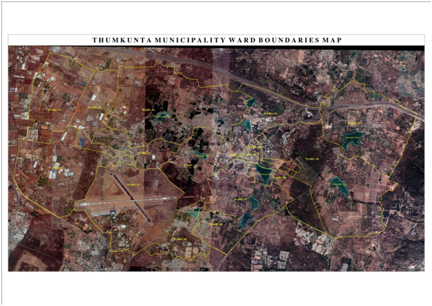 Thumkunta Town Map, Thumkunta Municipality
